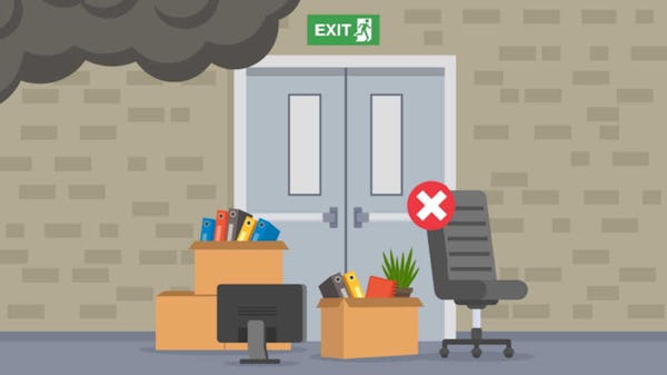 Geblokkeerde nooduitgang levert boete op